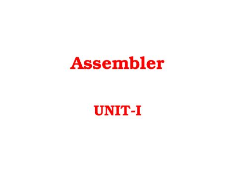 3 Assembler 1 Docsity