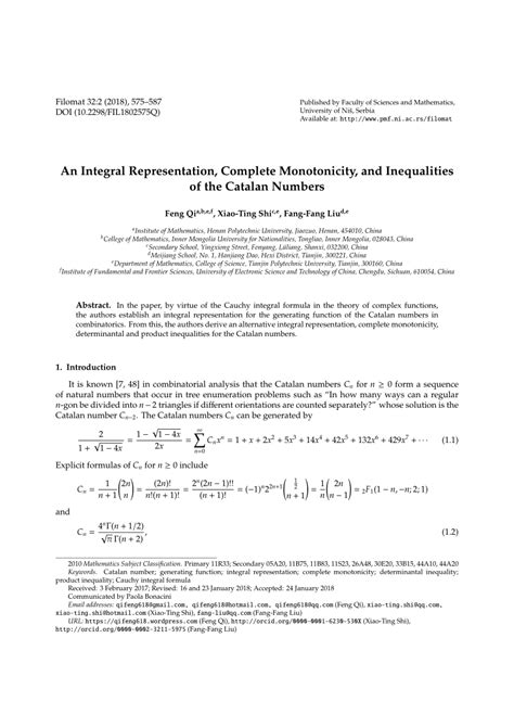 Pdf An Integral Representation Complete Monotonicity And