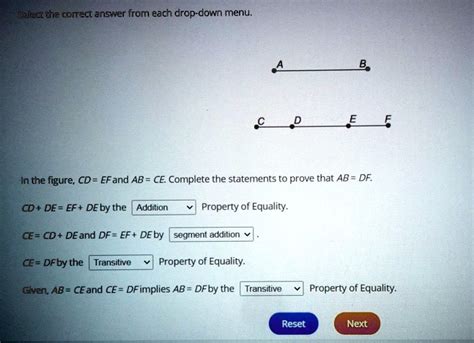 Selerthe Corect Answer From Each Drop Down Menu In The Figure Cd Efand Ab Ce Complete The