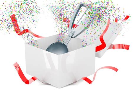 Ice Cream Scoop Dentro De La Caja De Regalo Renderización 3d Aislado En