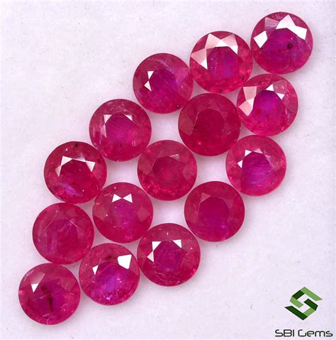 5 Mm Natural Ruby Round Cut Lot 15 Pcs 8 92 Cts Calibrated Etsy
