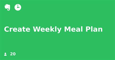 Create Weekly Meal Plan Ifttt