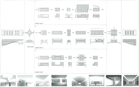 Spatial Diagram For Three Routes Through The Museum Illustration Of