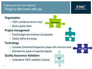 Feeling Good About Your Migration A Field Proven Framework For Performing Validated Documentum