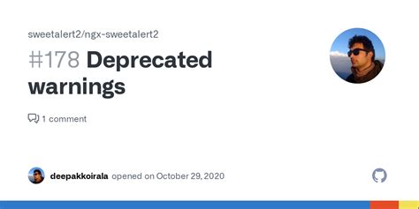 Deprecated Warnings · Issue 178 · Sweetalert2ngx Sweetalert2 · Github