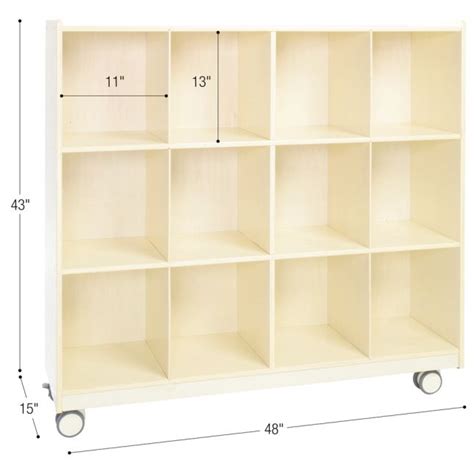 Environments® Mobile 12 Section Cubby Storage Assembled