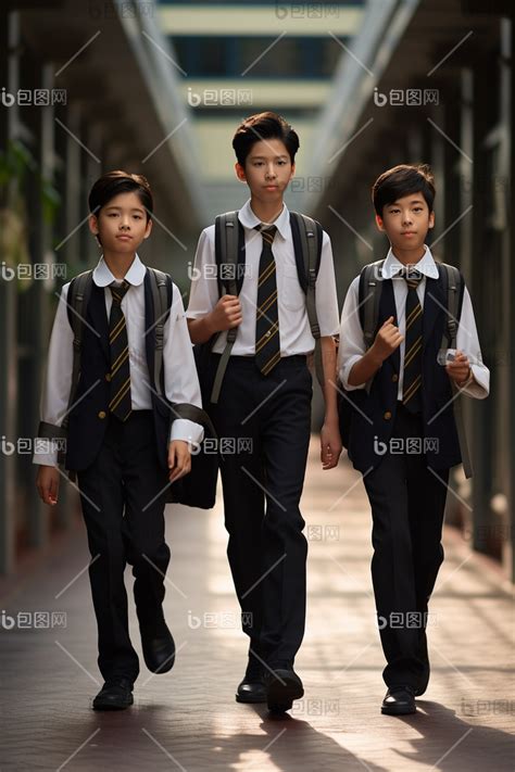 穿着校服的学生可爱甜美图片 包图网