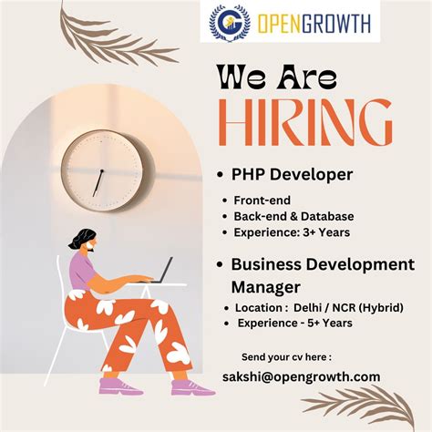 Sakshi Khanna On Linkedin Opengrowth Hiring Phpdeveloper Businessdevelopmentmanager