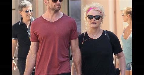 Hugh Jackman et sa femme Deborra Lee Furness à Saint Tropez le 1er