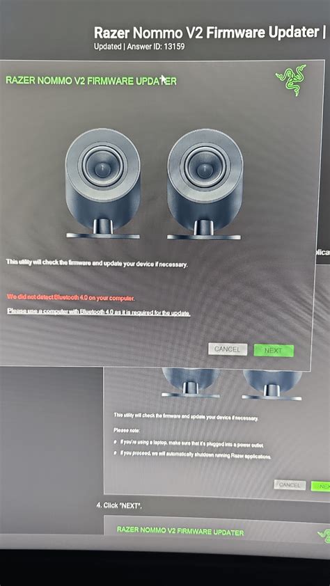 Razer Nommo V2 Firmware Updater Issue Rrazer