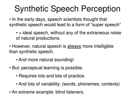 Ppt Speech Synthesis Powerpoint Presentation Free Download Id 5694178