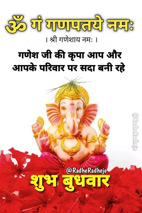 ऊँ श्री गणेशाय नमः🌷 ऊँ गं गणपतये नमः🌷🌲 नमो व्रातपतये नमो गणपतये