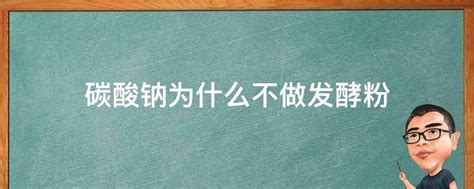 碳酸钠为什么不做发酵粉 业百科