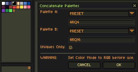 Uploading New Color Palette Without Replacing Original Palette Help