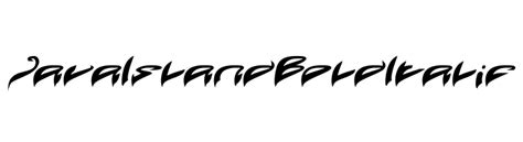 Java Island Bold Italic Font