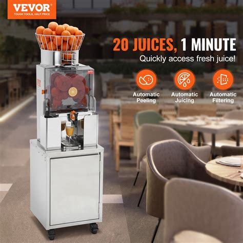 vevor commercial orange juicer 120w automatic feeding juice extractor