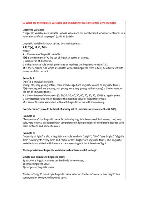 linguistic variables pdf linguistics variable mathematics