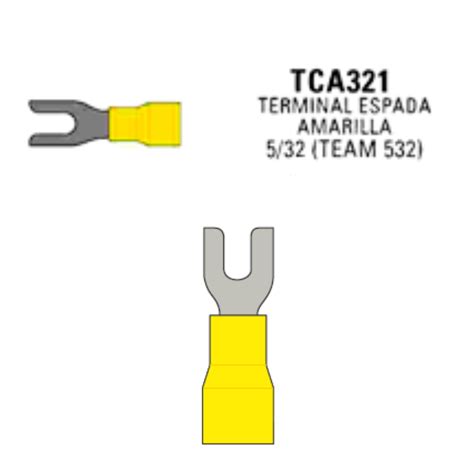 TERMINAL ESPADA AMARILLO 5 32 TEAM 532 TERMINAL AISLADA CAL 10 12