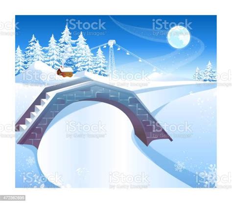 Skylift 의자 구름다리 Over 강 0명에 대한 스톡 벡터 아트 및 기타 이미지 0명 강 건축 Istock