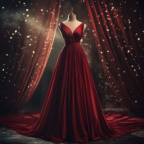 Free Elegant Red Gown Image Download At Stockcake