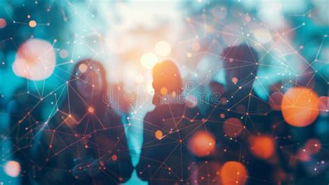 Abstract Network Connections In A Digital Space Generative Ai Stock Image Image Of Social