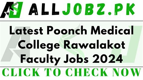 Latest Poonch Medical College Rawalakot Faculty Jobs 2024