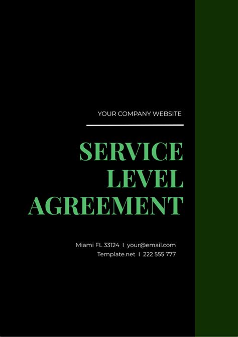 Free Service Level Agreement Sla Template To Edit Online