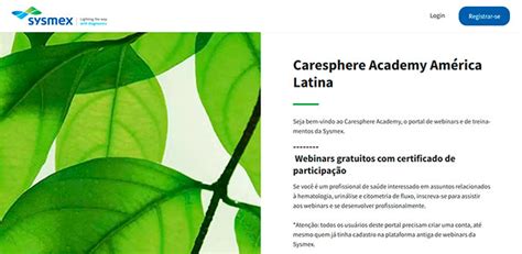 Sysmex Lança O Caresphere Academy Latin America Portal De Conteúdo