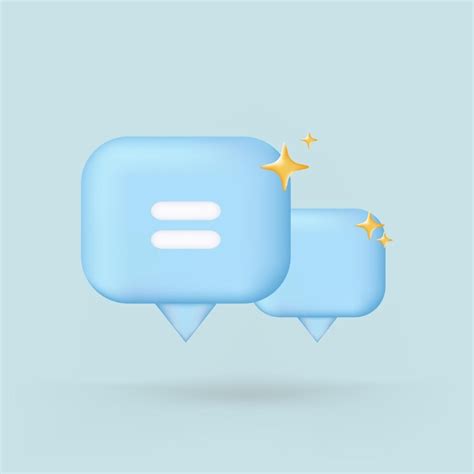 Premium Vector Cute 3d Chat Bubble Icon