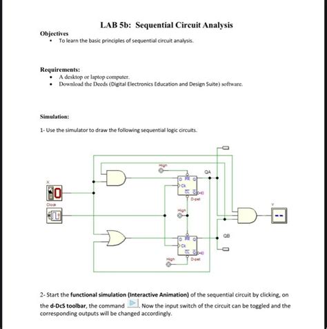 Solved Lab 5b Sequential Circuit Analysis Objectives To