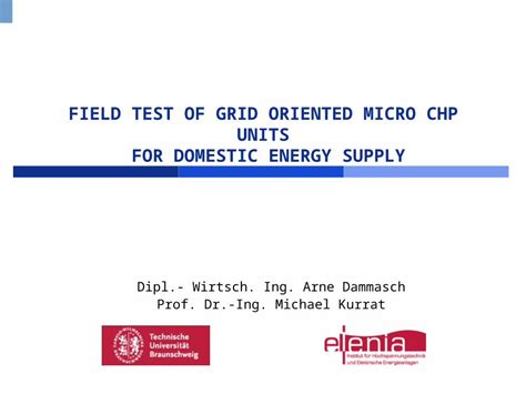 Pptx Field Test Of Grid Oriented Micro Chp Units For Domestic Energy