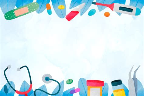 水彩画の医学的背景 無料のベクター
