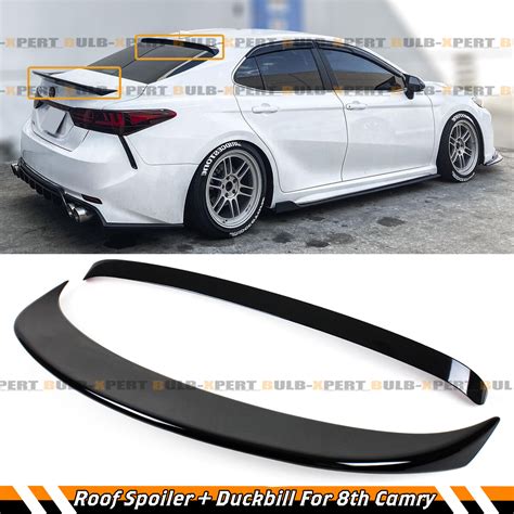For 2018 24 Toyota Camry Glossy Black Trunk Duckbill Rear Window Roof