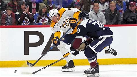 Ryan Oreilly Predators Send Avs To First Regulation Home Loss