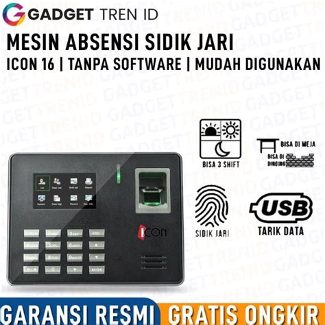 Jual Mesin Absensi Sidik Jari Gti 16 Absen Fingerprint Termurah