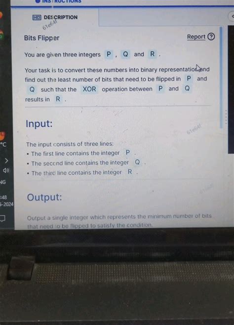 DESCRIPTION Bits Flipper Report You Are Given StudyX