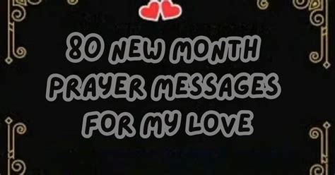 80 New Month Prayer Messages For My Love