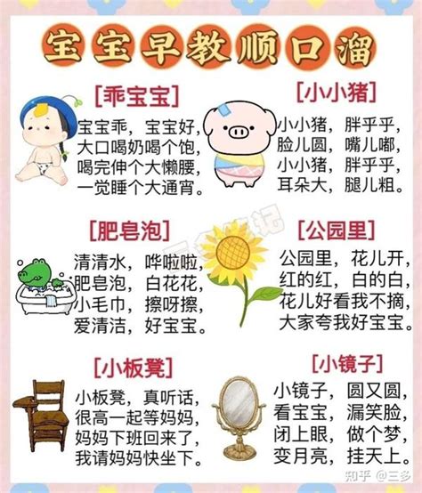 30首早教顺口溜宝宝越听越聪明 知乎