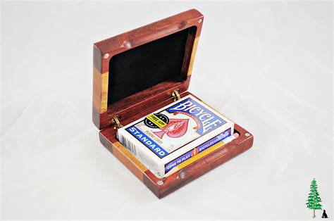 Playing Card Case Padauk Khaya Bark Up A Tree Woodworks