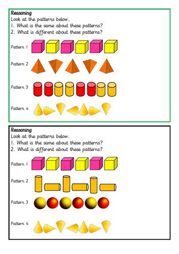 Make Patterns With 3d Shapes Spring Block 3 Year 2 Teaching Resources