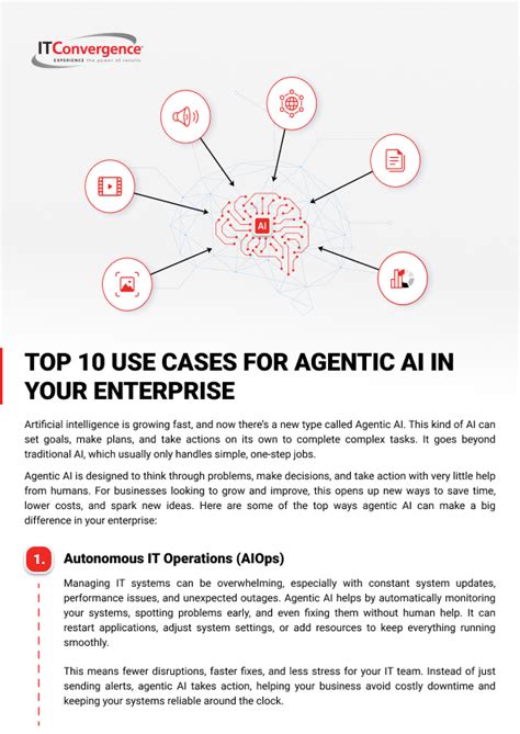 Top 10 Use Cases For Agentic Ai In Your Enterprise It Convergence