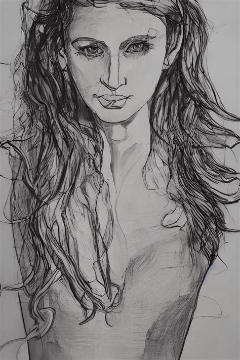One Line Drawing Of A Woman Continuous Art · Creative Fabrica