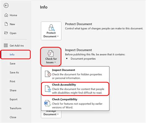 Word Document For Accessibility Creating Accessible Learning