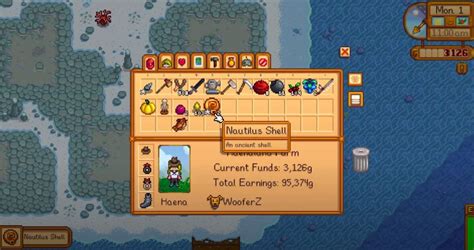 How To Obtain Nautilus Shell In Stardew Valley
