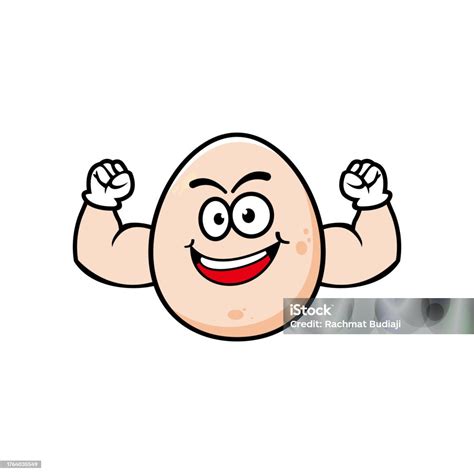 Personnage De Mascotte De Dessin Animé Doeuf Souriant Illustration