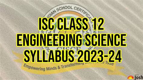 isc class 12 engineering science syllabus 2023 2024 download class