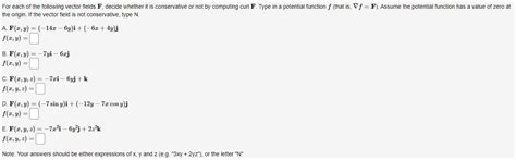 solved for each of the following vector fields f decide