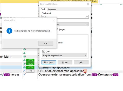 regex does not match after tagged term 5 regex and xpath trados