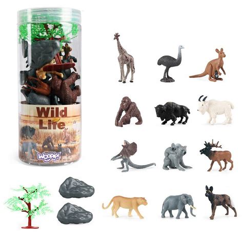 WOOPIE Zestaw Figurki Dzikie Zwierzęta 15 szt wersja 1 Woopie