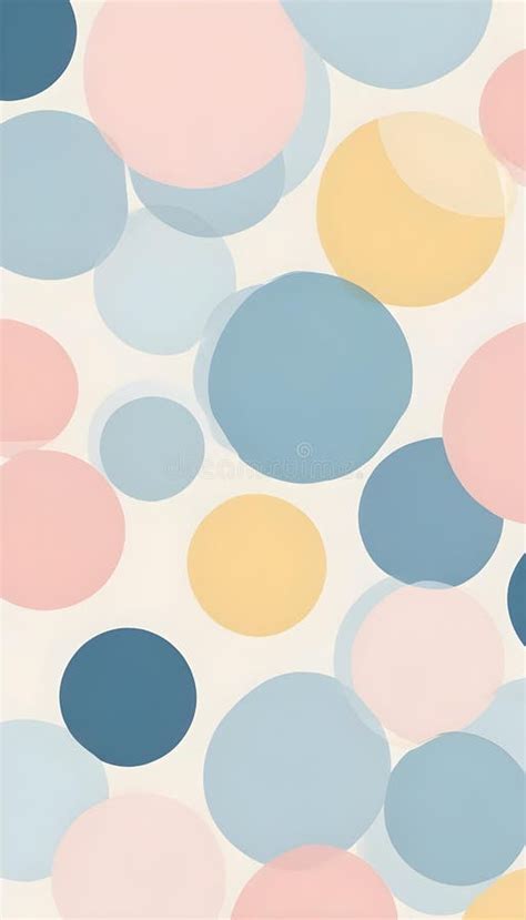 A Pastel Colored Abstract Design With Overlapping Circles In Soft